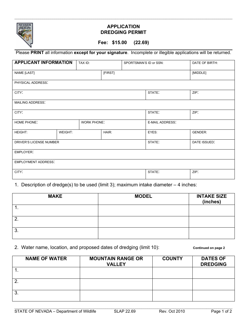 Form SLAP22.69 - Fill Out, Sign Online and Download Printable PDF ...