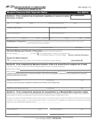 Form VR-129 Download Fillable PDF or Fill Online Maryland Temporary ...
