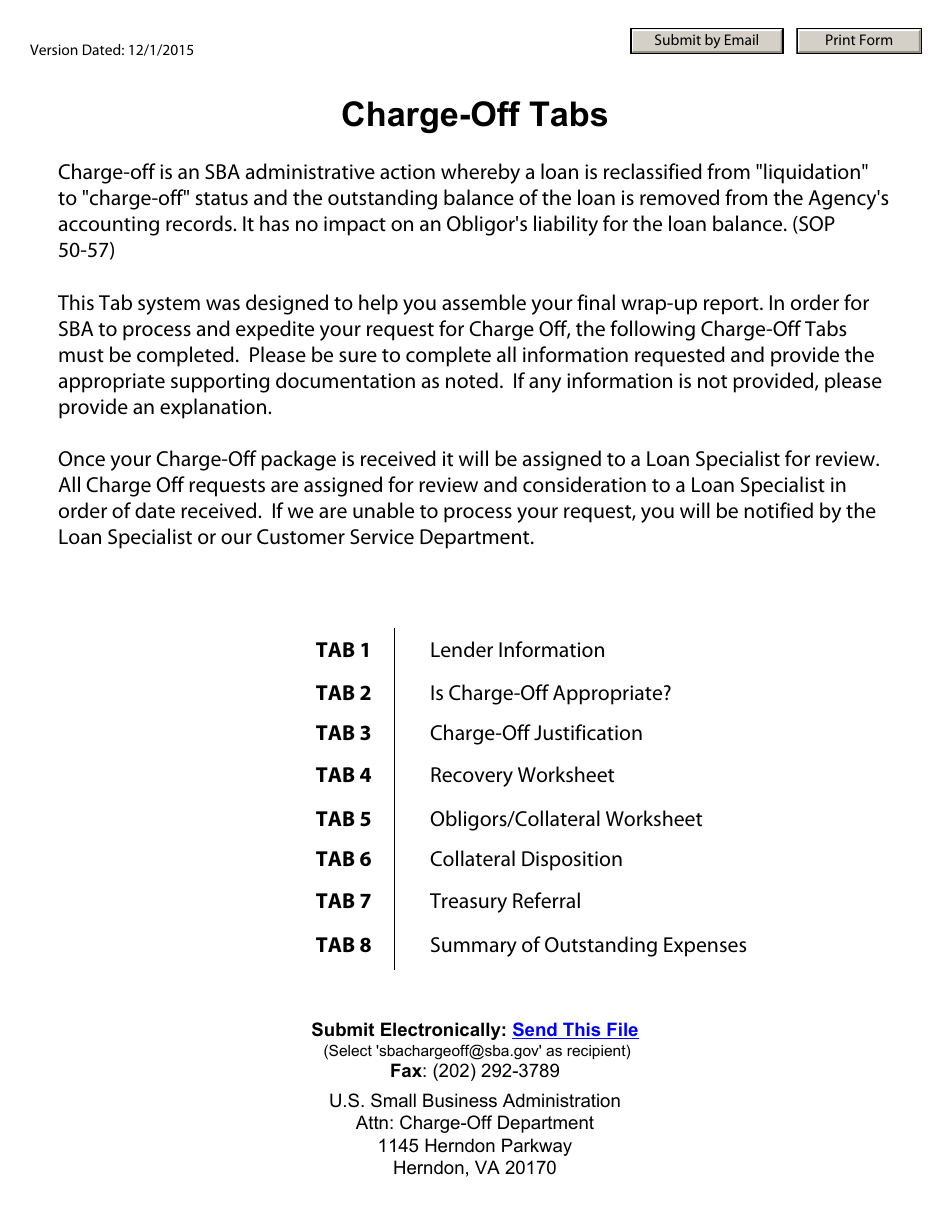 Charge-Off Tabs - Fill Out, Sign Online and Download PDF | Templateroller