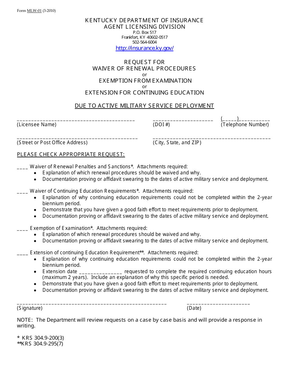 Form MLW-01 - Fill Out, Sign Online and Download Printable PDF ...