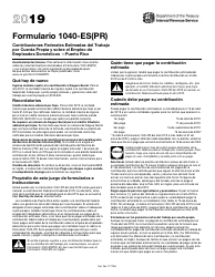IRS Formulario 1040-ES(PR) - 2019 - Fill Out, Sign Online and Download ...