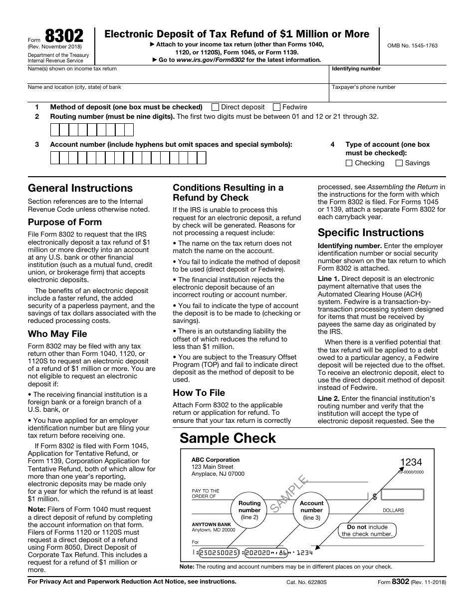 IRS Form 8302 - Fill Out, Sign Online and Download Fillable PDF ...