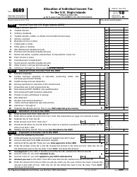 IRS Form 8689 - 2018 - Fill Out, Sign Online and Download Fillable PDF ...