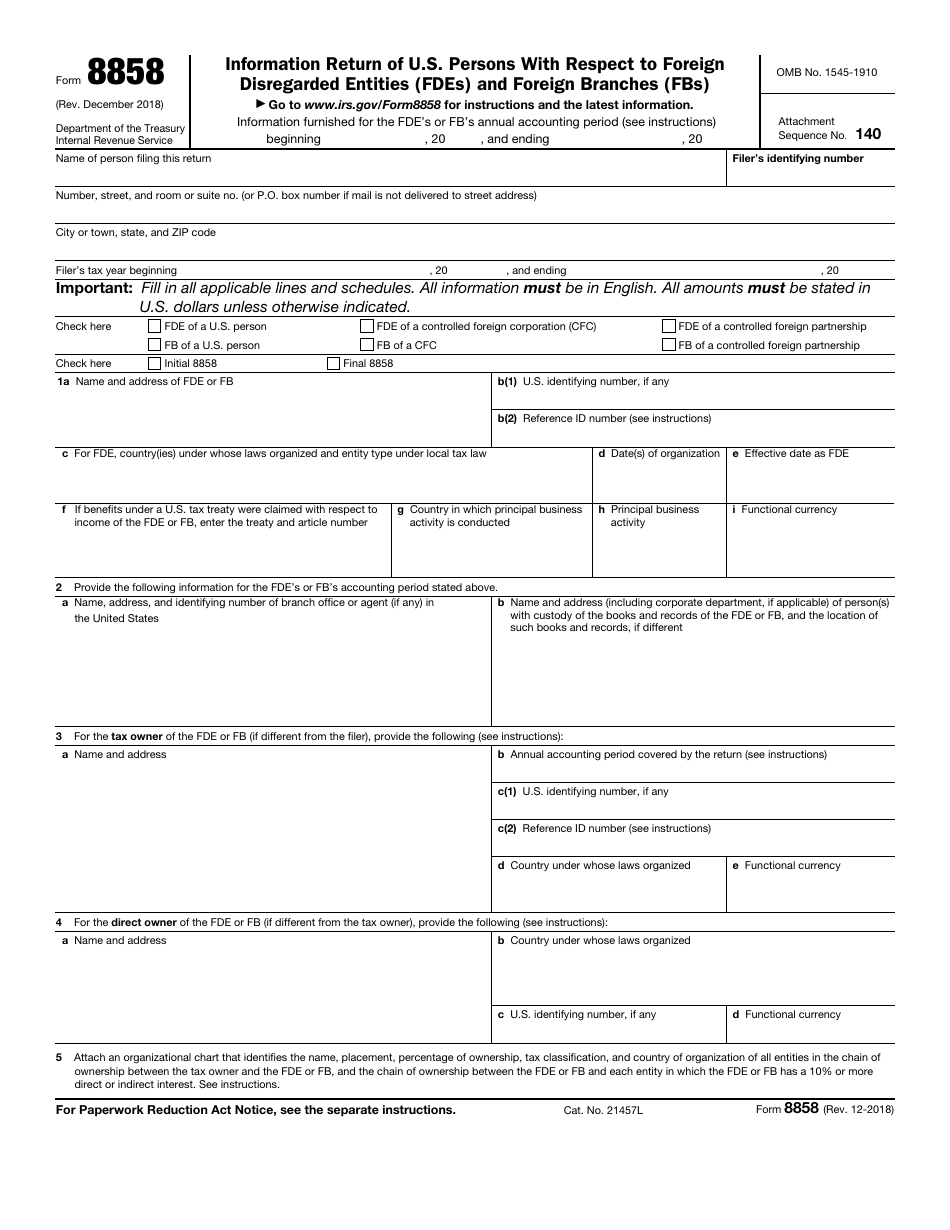 IRS Form 8858 - Fill Out, Sign Online and Download Fillable PDF ...