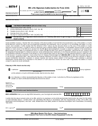 IRS Form 8879-F Download Fillable PDF or Fill Online IRS E-File Signature Authorization for Form ...