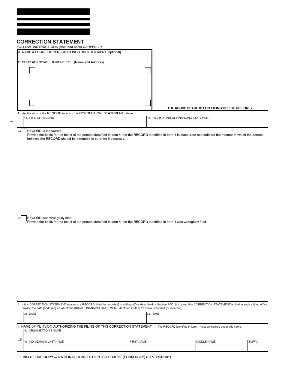 Form UCC5 - Fill Out, Sign Online and Download Fillable PDF, New York ...