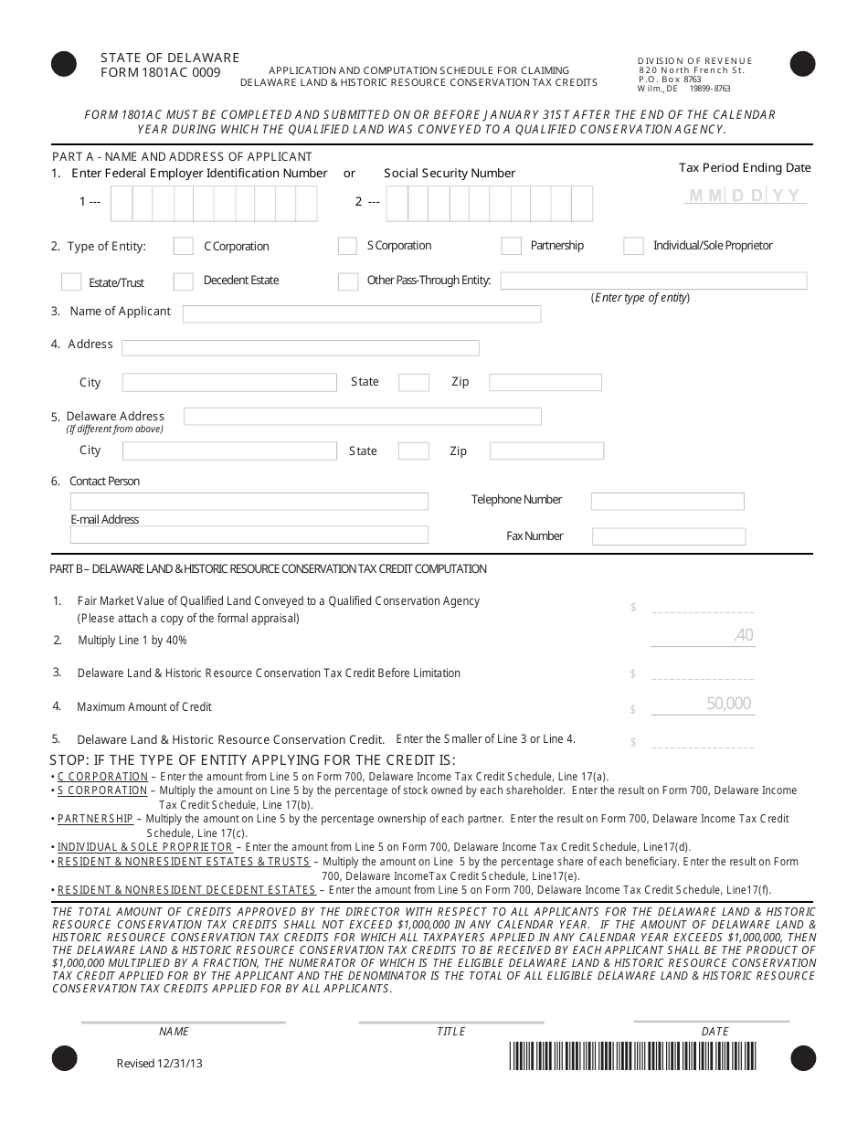 Form 1801AC 0009 - Fill Out, Sign Online and Download Printable PDF ...