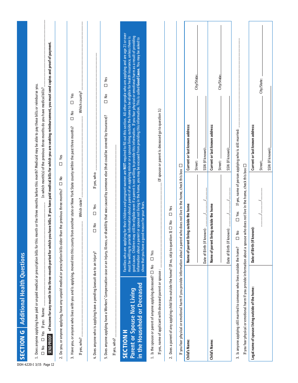 Form DOH-4220 - Fill Out, Sign Online and Download Printable PDF, New ... Form DOH-4220 - Fill Out, Sign Online and Download Printable PDF, New ...