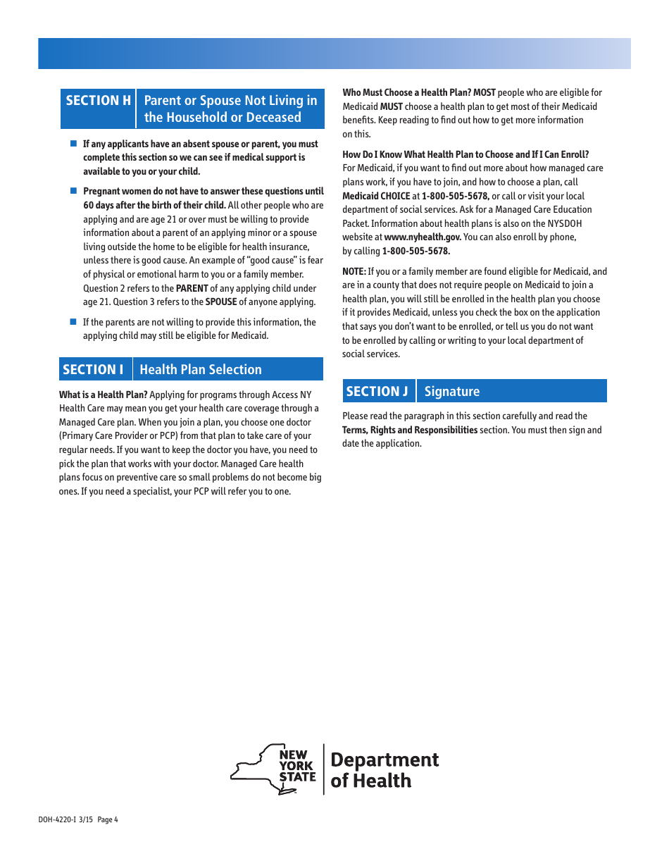 Form DOH-4220 - Fill Out, Sign Online and Download Printable PDF, New ... Form DOH-4220 - Fill Out, Sign Online and Download Printable PDF, New ...