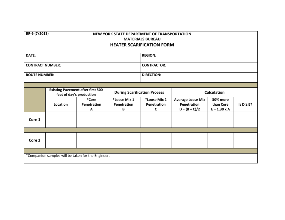 Form BR-6 - Fill Out, Sign Online and Download Printable PDF, New York ...