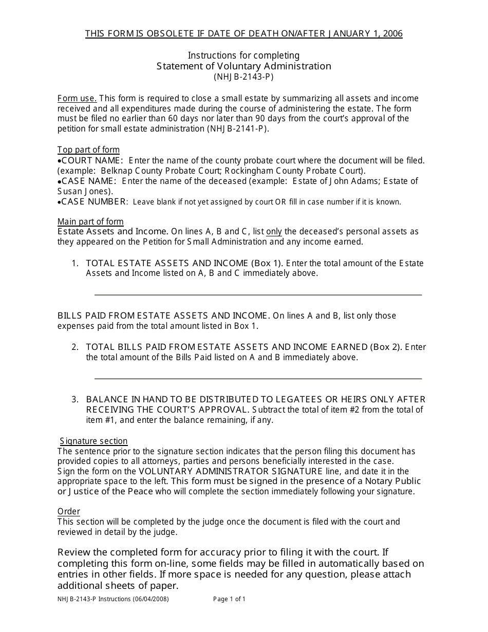 Download Instructions for Form NHJB-2143-P Statement of Voluntary ...