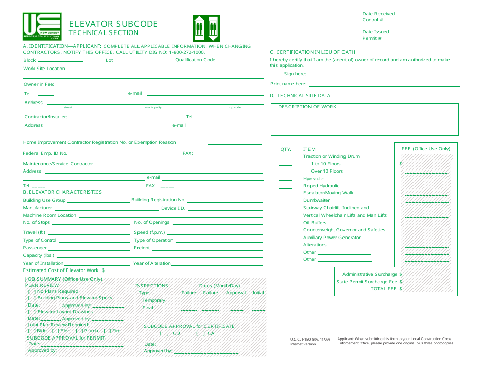 Form F150 - Fill Out, Sign Online and Download Fillable PDF, New Jersey ...