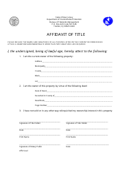 New Jersey Affidavit of Title - Fill Out, Sign Online and Download PDF ...