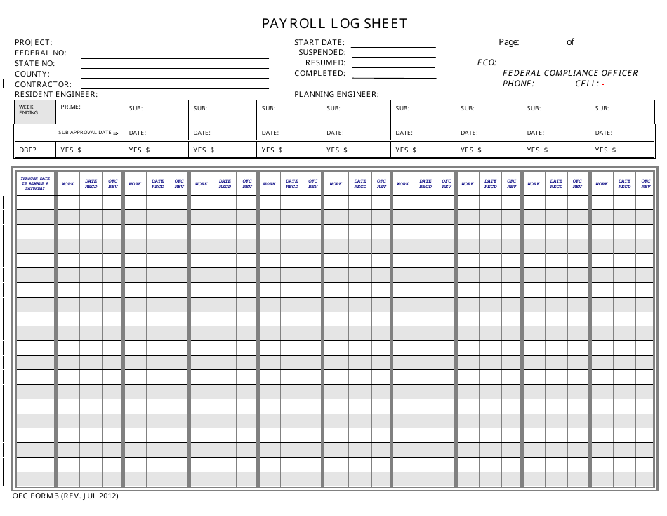 OFC Form 3 - Fill Out, Sign Online and Download Printable PDF, New ...