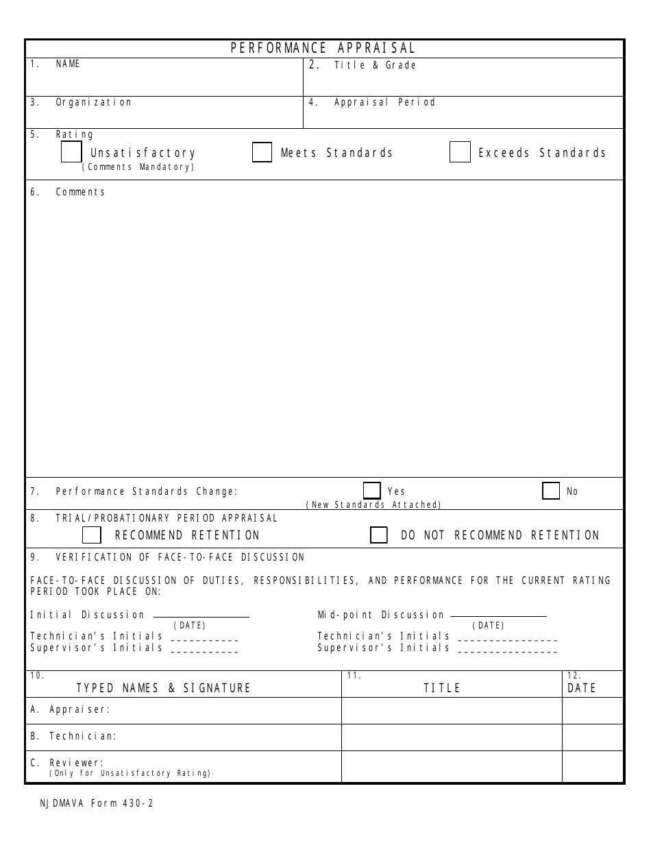 NJDMAVA Form 430-2 - Fill Out, Sign Online and Download Fillable PDF ...
