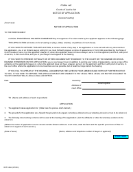 Form 14e Download Printable Pdf Or Fill Online Notice Of Application