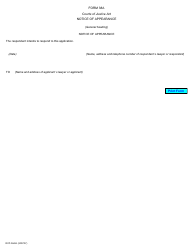 Form 38A Download Printable PDF or Fill Online Notice of Appearance ...