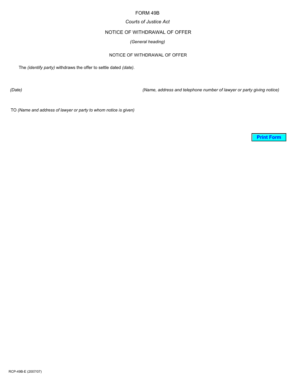 Form 49b Fillable Pdf - Printable Forms Free Online