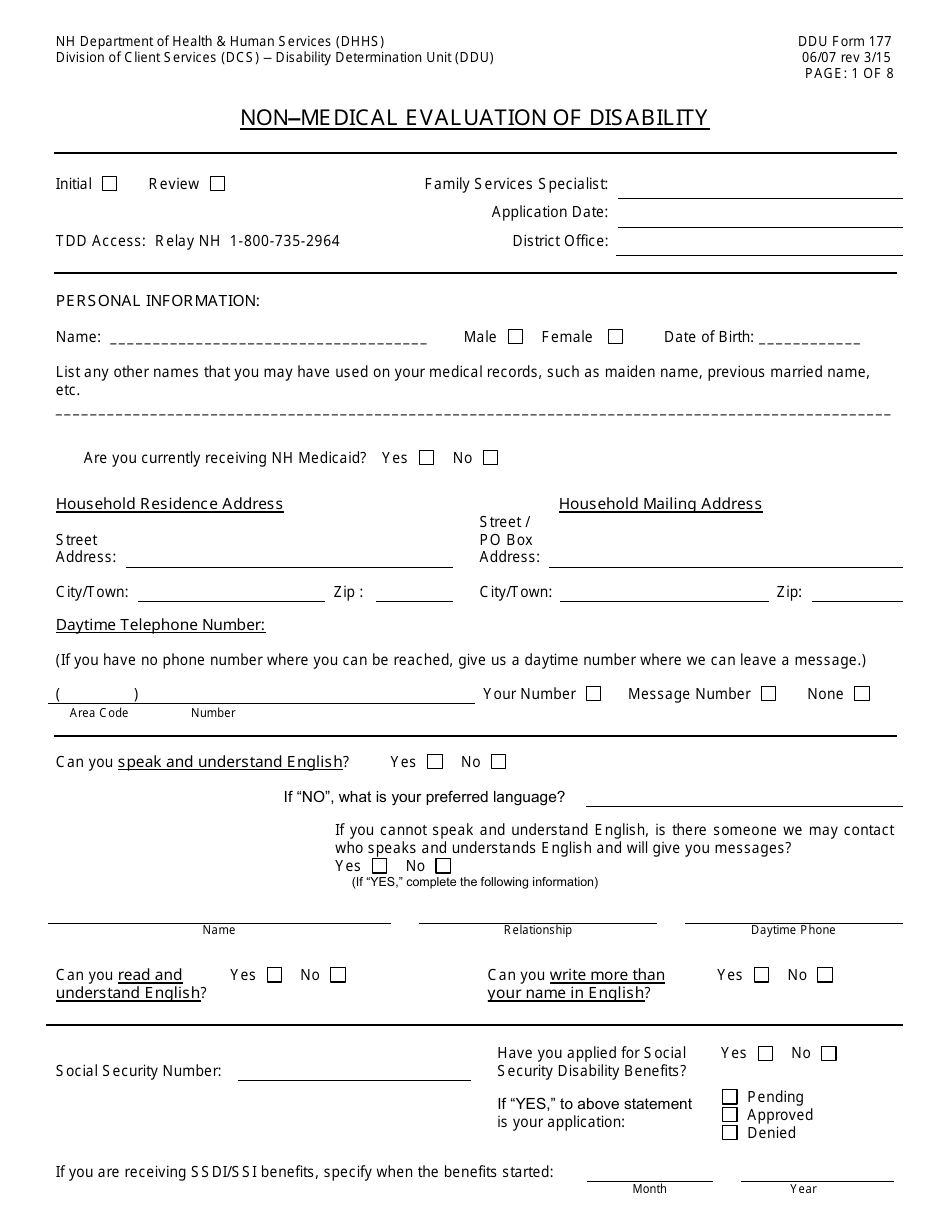 DDU Form 177 - Fill Out, Sign Online and Download Printable PDF, New ...