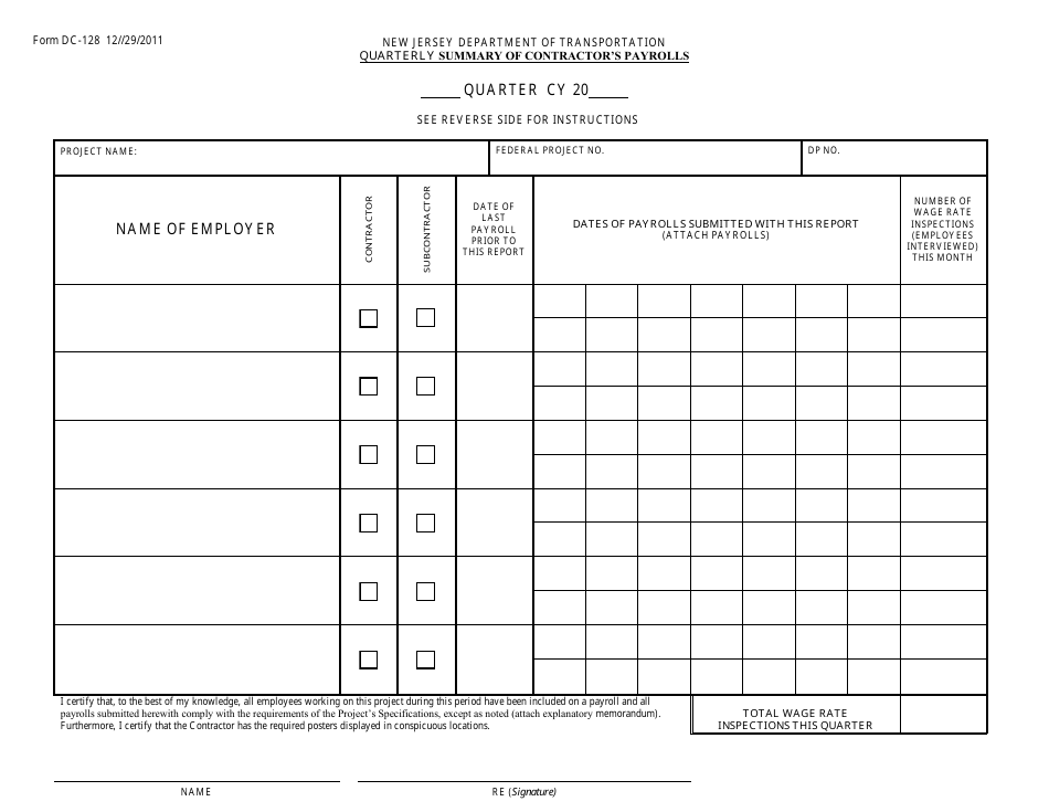 Form DC-128 - Fill Out, Sign Online and Download Fillable PDF, New ...