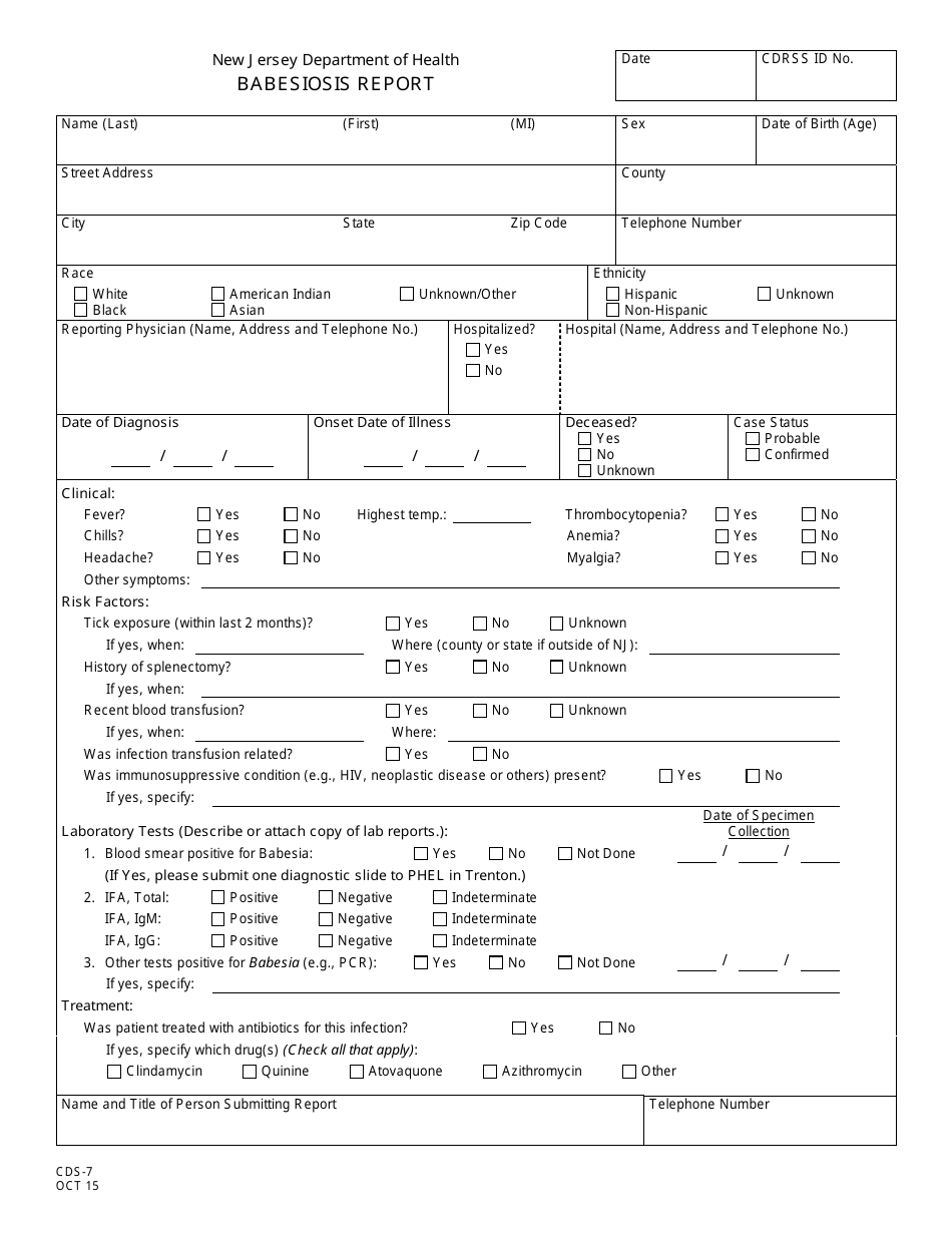 Form CDS-7 - Fill Out, Sign Online and Download Printable PDF, New ...