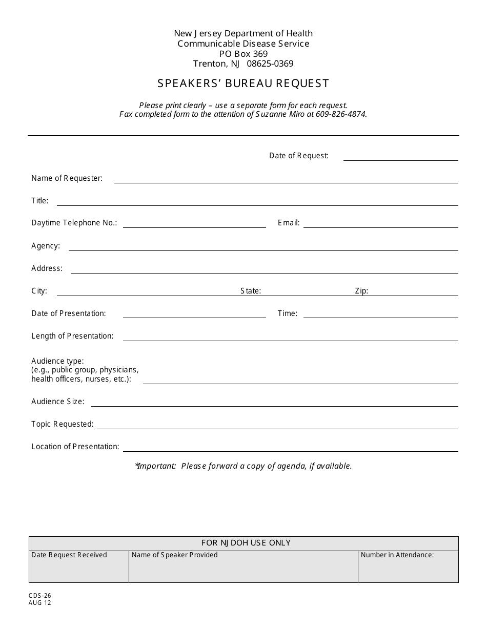 Form CDS-26 - Fill Out, Sign Online and Download Printable PDF, New ...