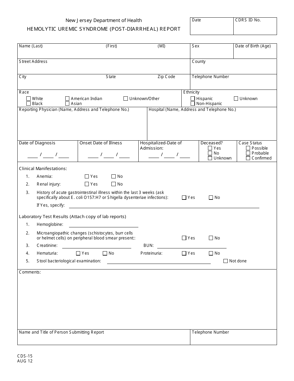 Form CDS-15 - Fill Out, Sign Online and Download Printable PDF, New ...