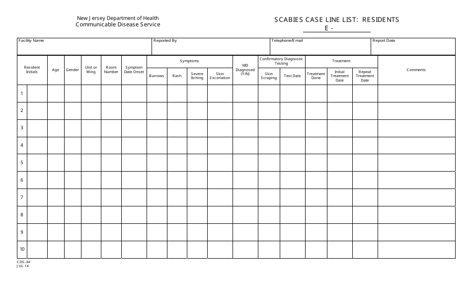 Form CDS-34 - Fill Out, Sign Online and Download Printable PDF, New ...