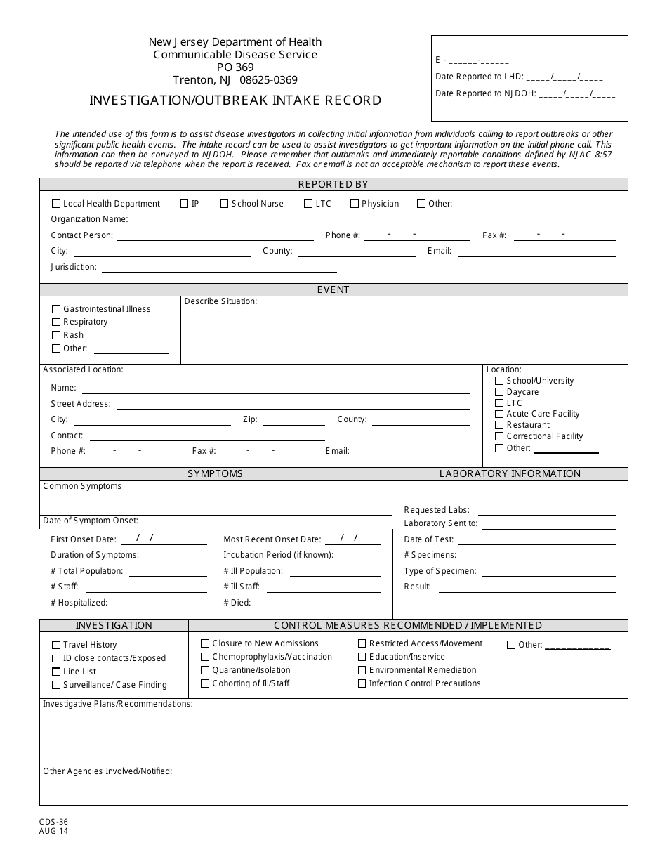 Form CDS-36 - Fill Out, Sign Online and Download Printable PDF, New ...