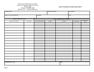 Form EMS-10 Download Printable PDF or Fill Online Emt Verification ...