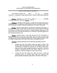New Jersey Capital and Surplus Guaranty - Fill Out, Sign Online and ...