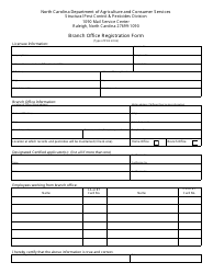 North Carolina Branch Office Registration Form Download Fillable PDF ...