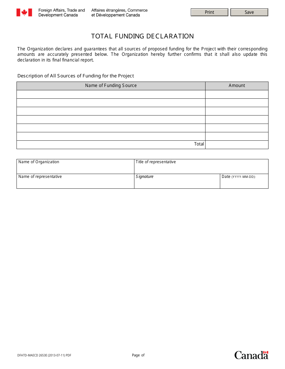 Form 2653E - Fill Out, Sign Online and Download Fillable PDF, Canada ...