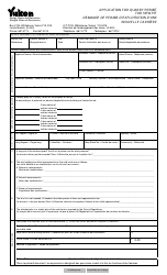 Form YG5026 Download Fillable PDF or Fill Online Application for Quarry ...