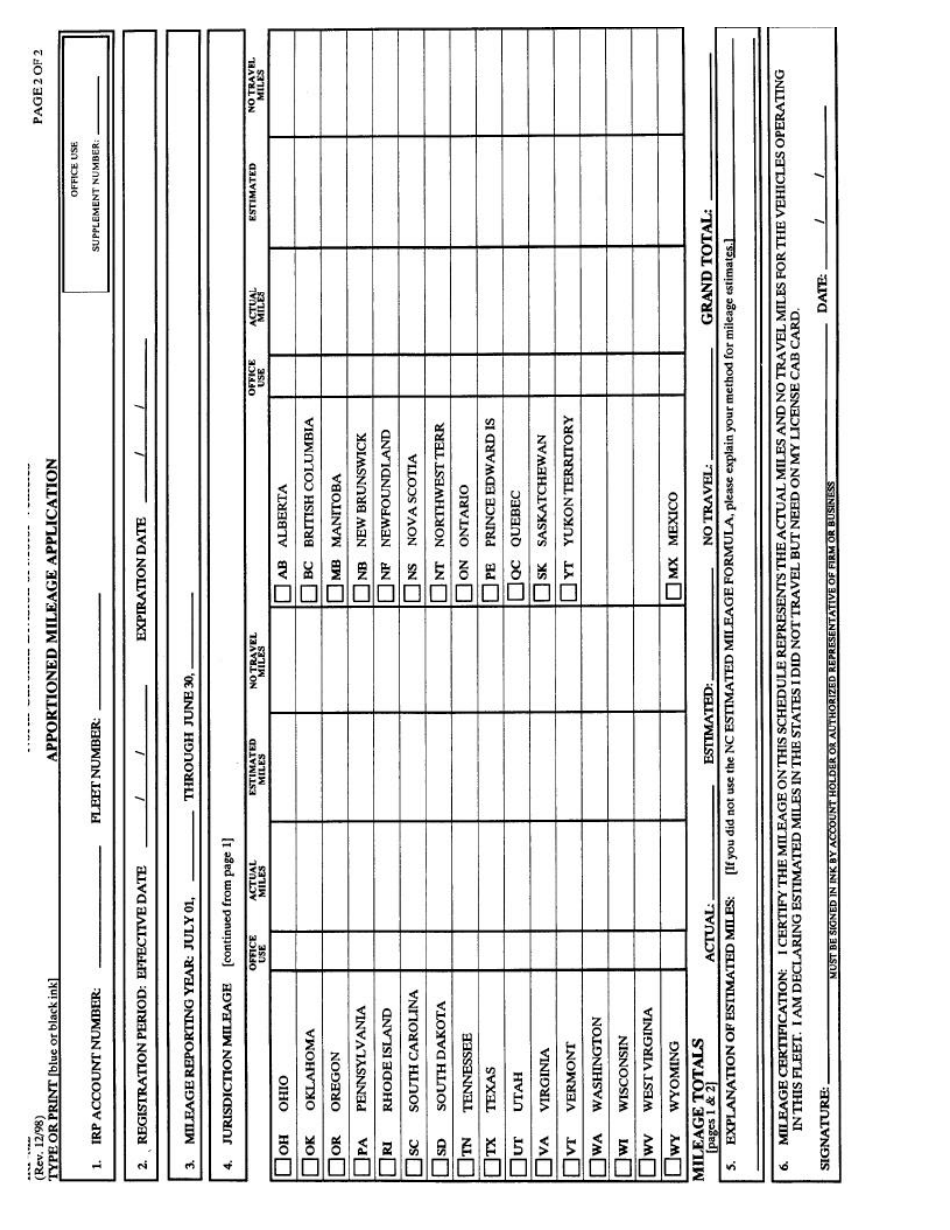 Form IRP-M2 Page 2 - Fill Out, Sign Online and Download Printable PDF ...