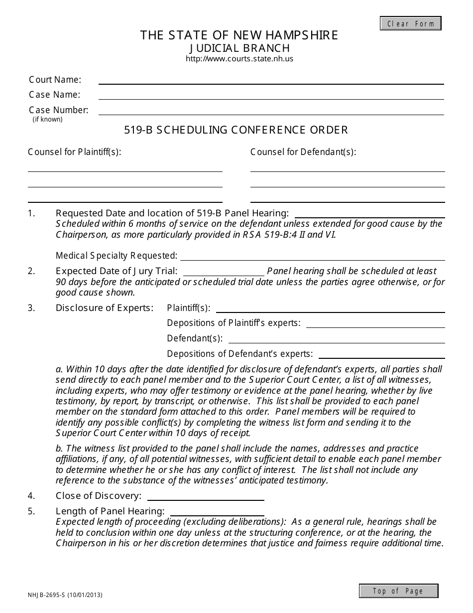 Form NHJB-2695-S - Fill Out, Sign Online and Download Fillable PDF, New ...