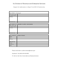 New Jersey Request for Authorization to Report Wr-30 Electronically ...