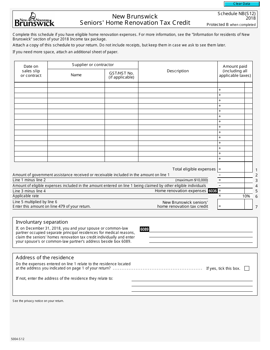 Form 5004 S12 Schedule NB S12 2018 Fill Out Sign Online And Form 5004 S12 Schedule NB S12 2018 Fill Out Sign Online And