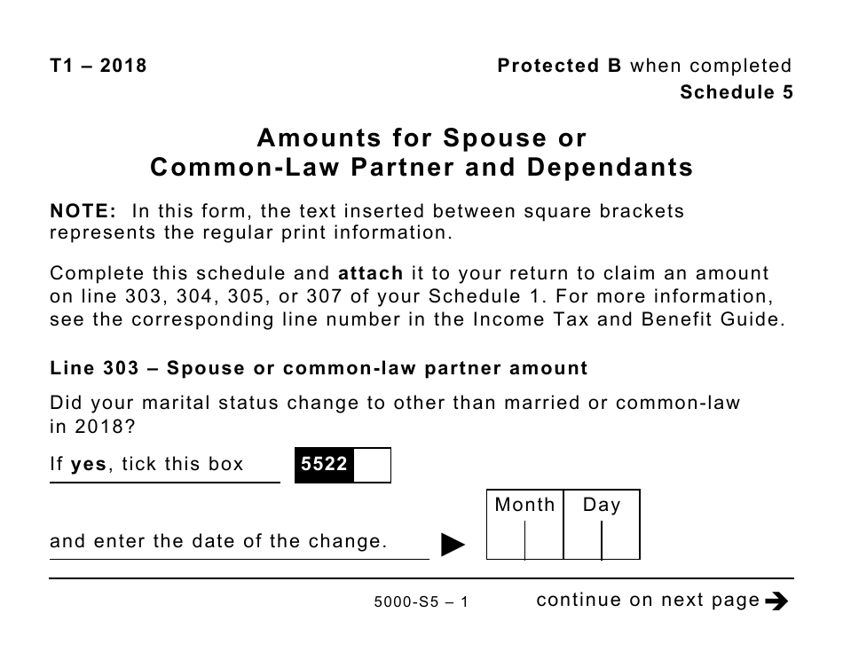 Form 5000-S5 Schedule 5 - 2018 - Fill Out, Sign Online and Download ...