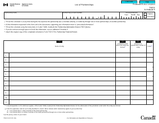 Form T5013 Schedule 9 Download Fillable PDF or Fill Online List of ...