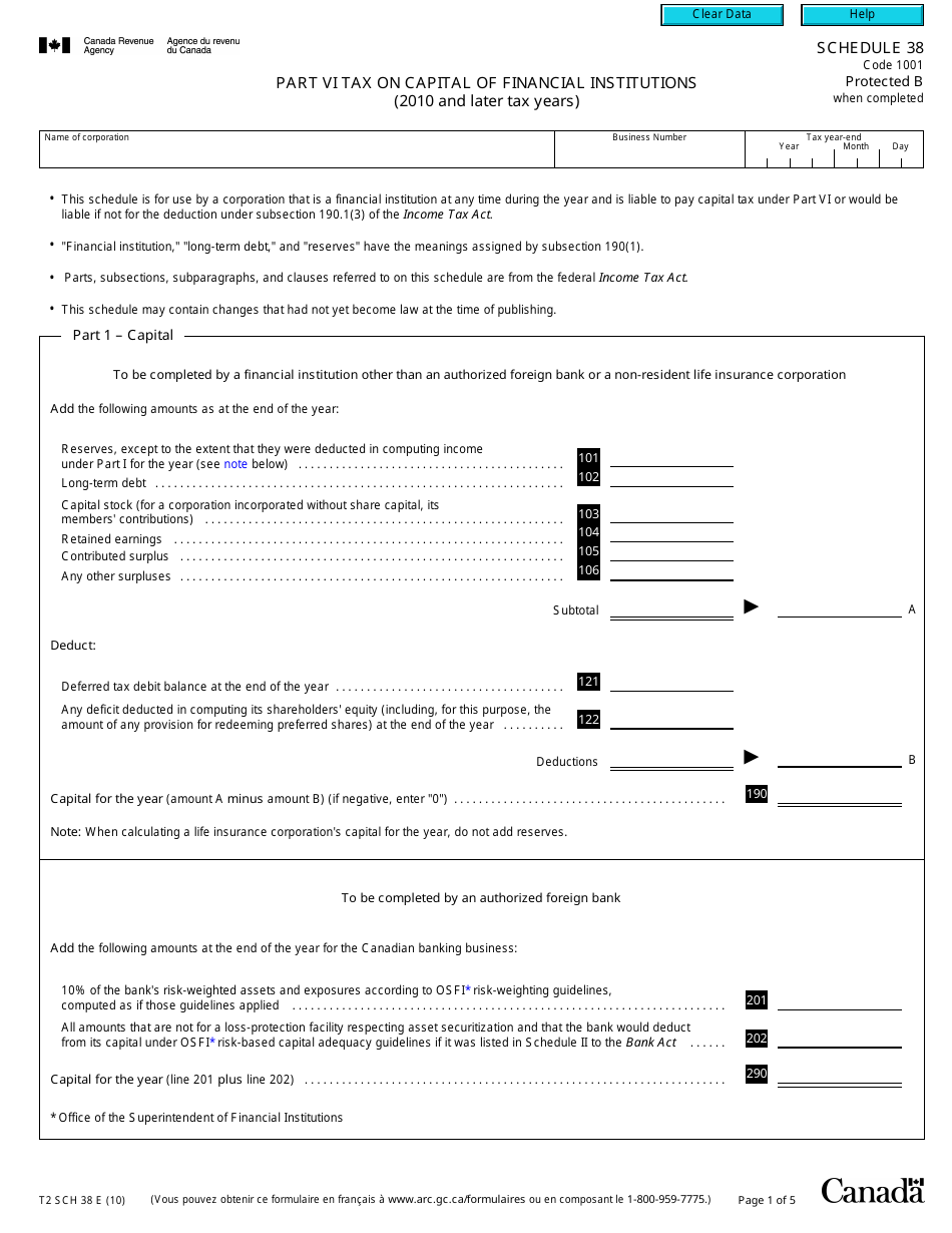 Form T2 Schedule 38 - Fill Out, Sign Online and Download Fillable PDF ...