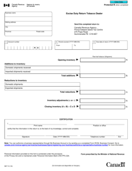 Form B60 Download Fillable PDF or Fill Online Excise Duty Entry Canada ...