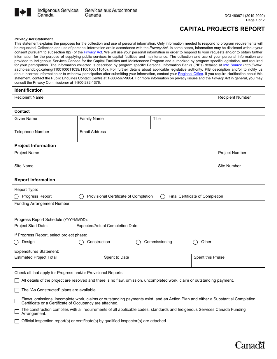 Form DCI460671 - 2020 - Fill Out, Sign Online and Download Fillable PDF ...