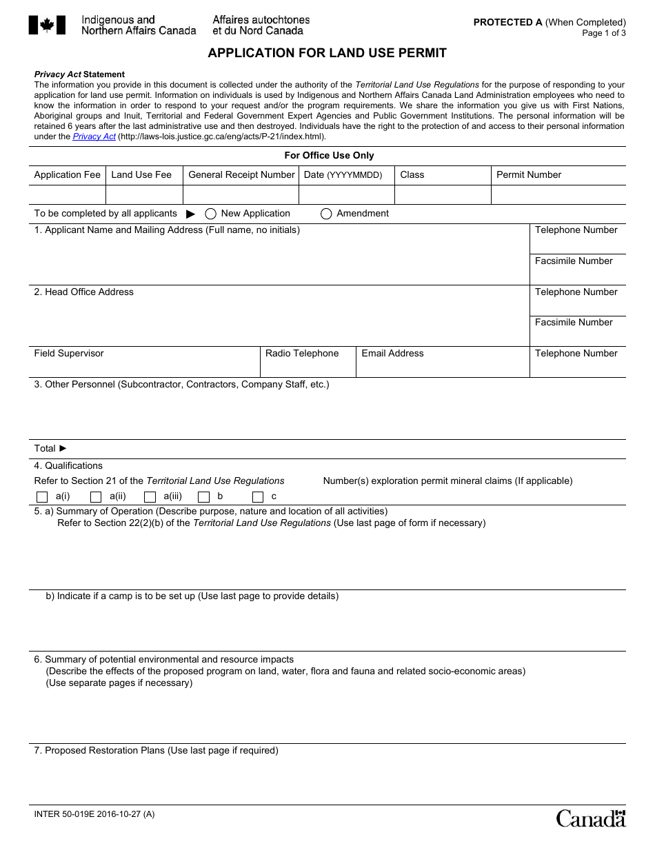 Form INTER50-019E - Fill Out, Sign Online and Download Fillable PDF ...