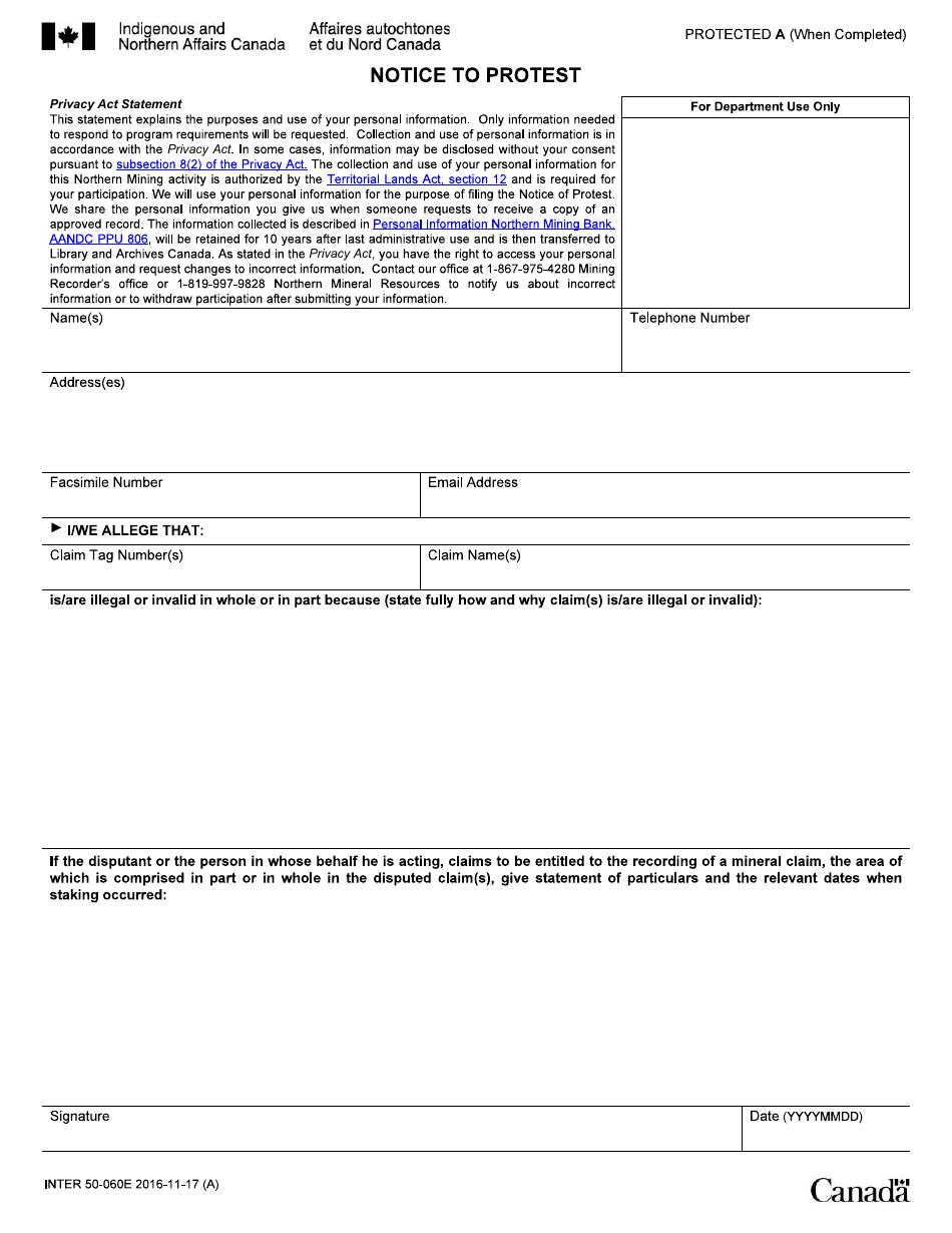 Form INTER50-060E - Fill Out, Sign Online and Download Fillable PDF ...