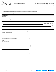 Form E311 Download Printable PDF or Fill Online Declaration Card Canada ...