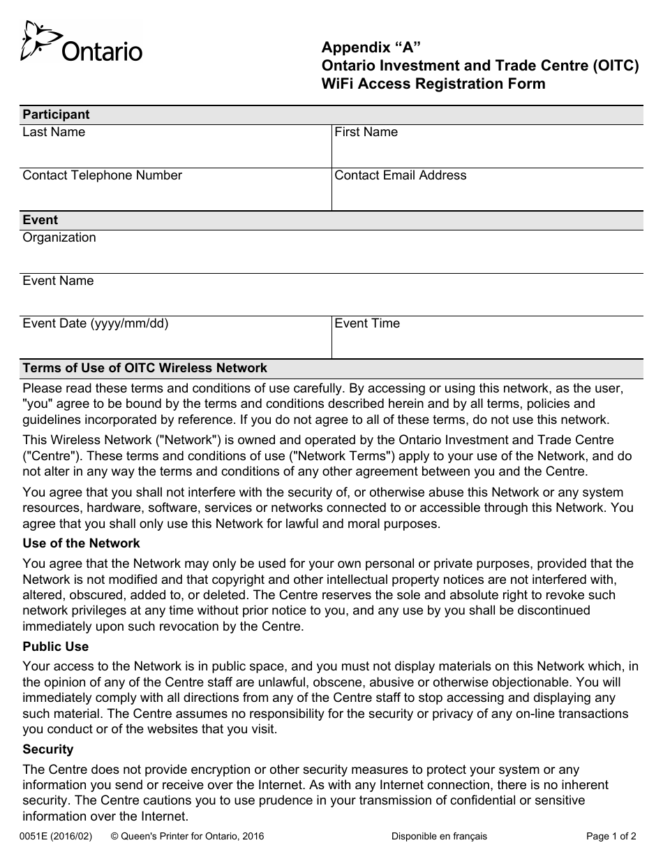 Form 009-0051 Appendix A - Fill Out, Sign Online and Download Fillable ...