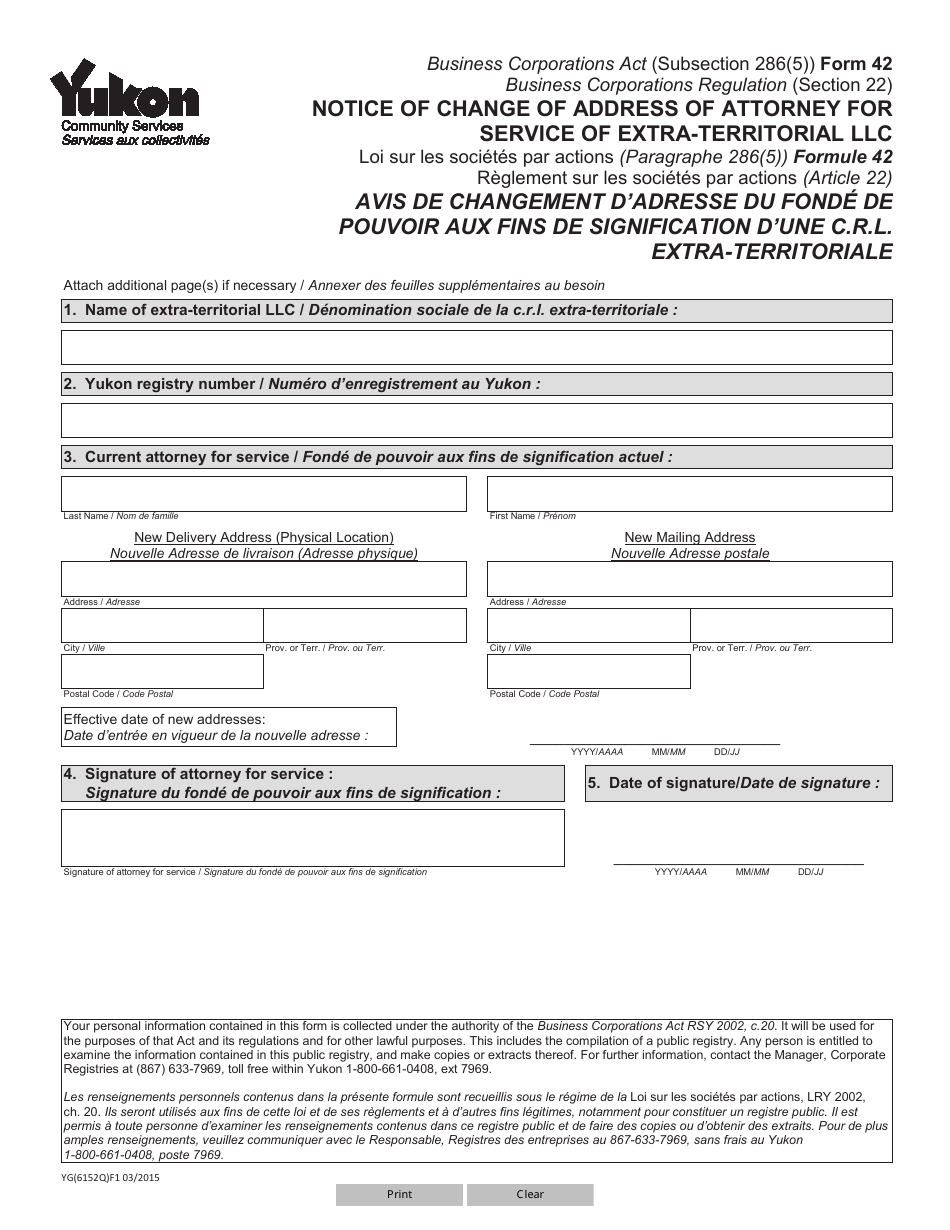 Form 42 (YG6152) - Fill Out, Sign Online and Download Fillable PDF ...
