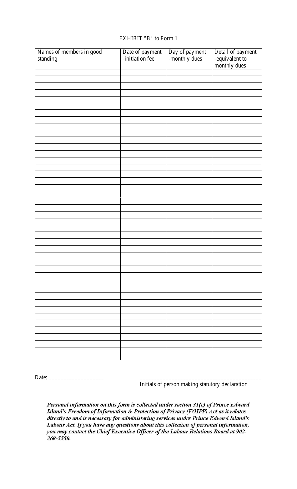 Form 1 Exhibit B - Fill Out, Sign Online and Download Fillable PDF ...