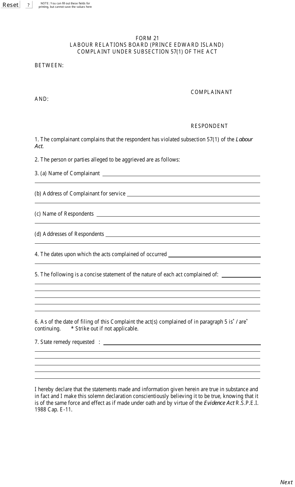 Form 21 - Fill Out, Sign Online and Download Fillable PDF, Prince ...
